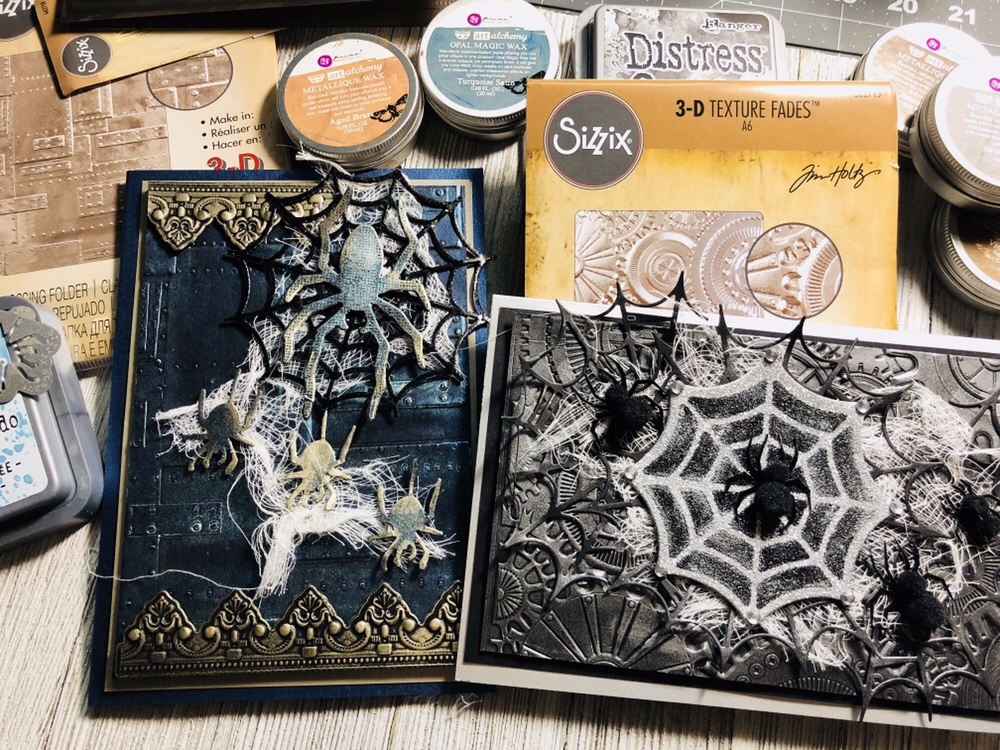 3D Texture Fades And Spiders | simplycraftydesigns