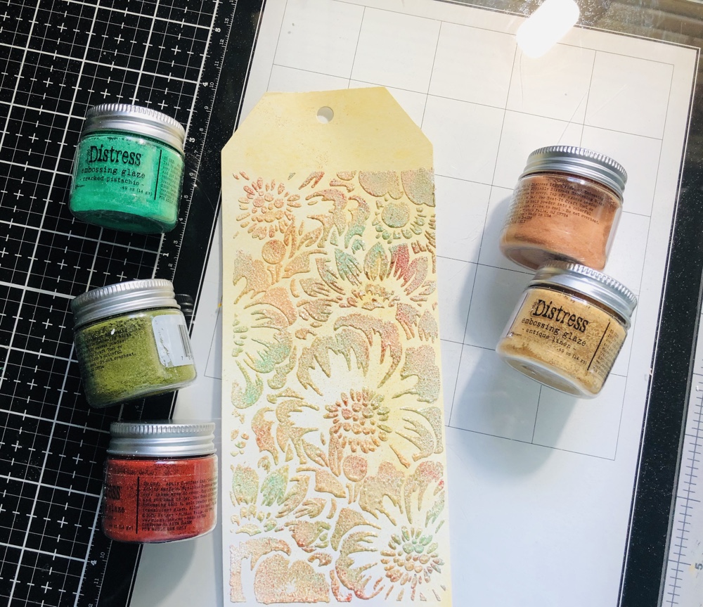 Embossing with Tim Holtz Distress Embossing Glaze | simplycraftydesigns