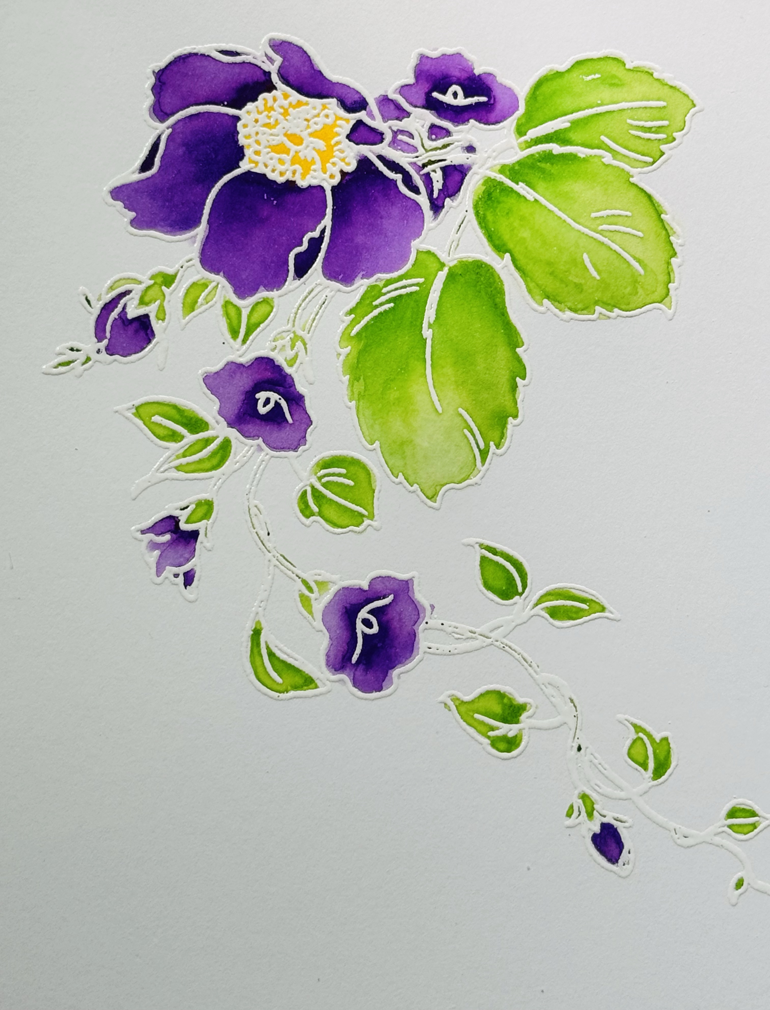 Watercolor Handmade Card | simplycraftydesigns