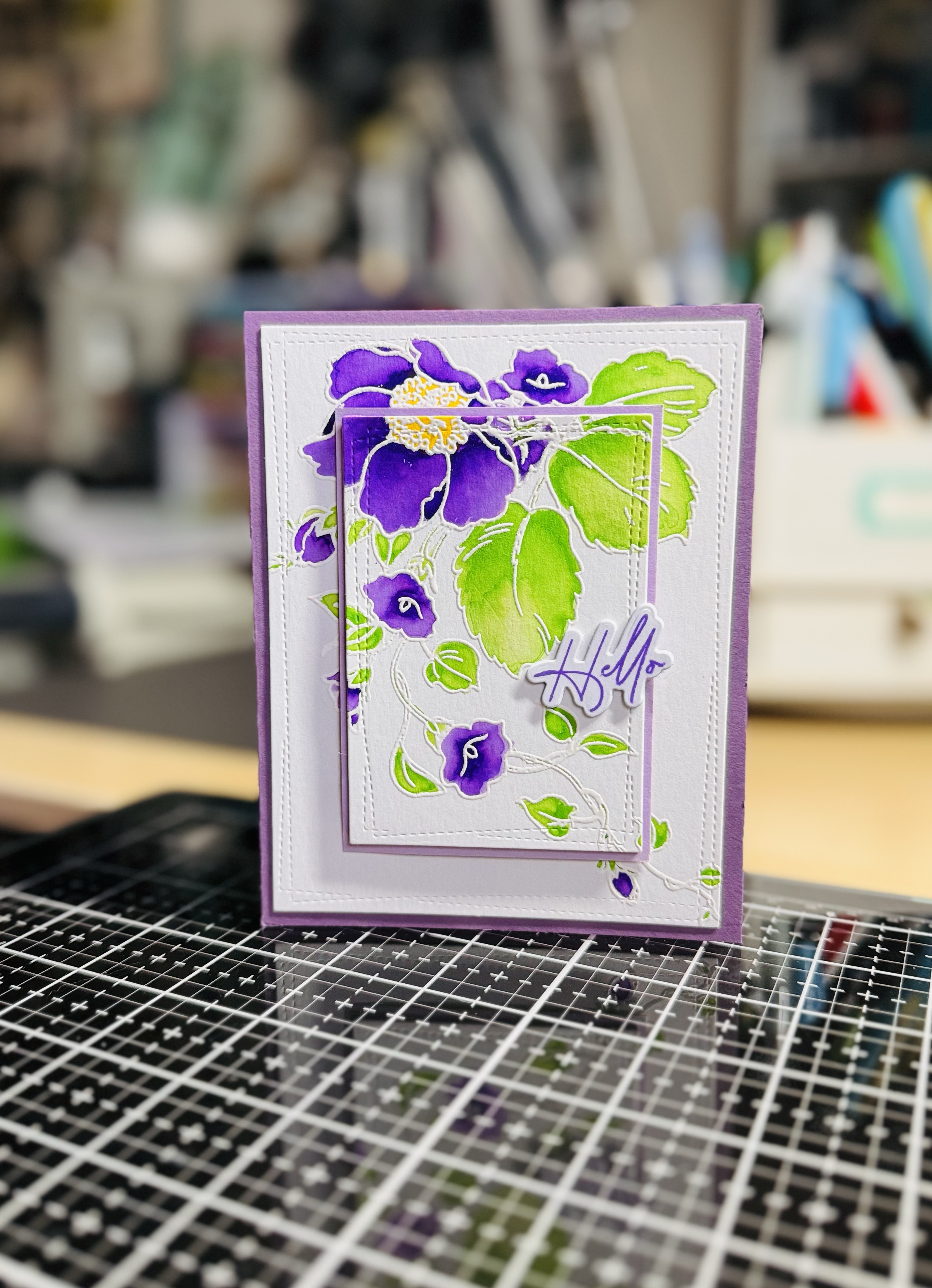 Watercolor Handmade Card | simplycraftydesigns